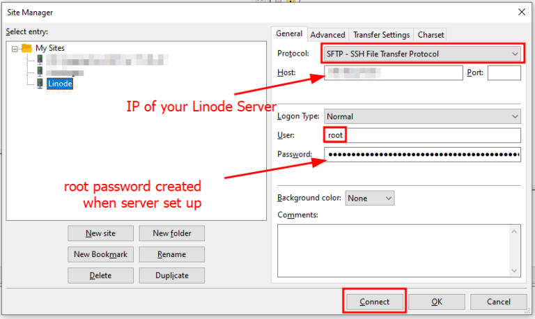 How to Access Linode Server by SFTP (FTP) Using Filezilla in Windows